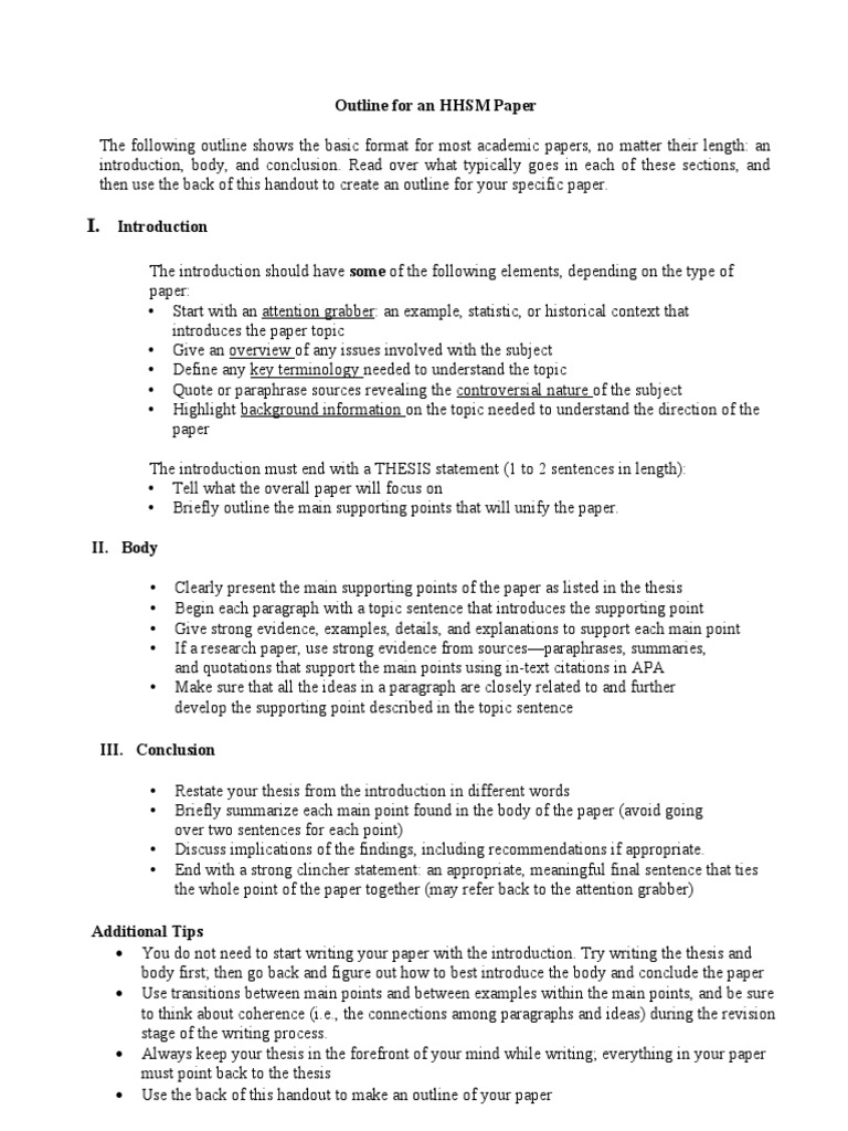 Hhs M General Paper Outline | PDF | Cognition | Science