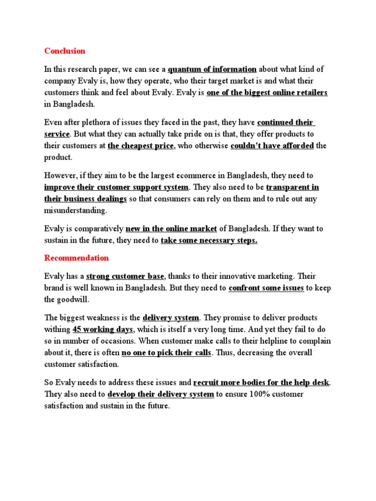 Conclusion and Recommendation | PDF