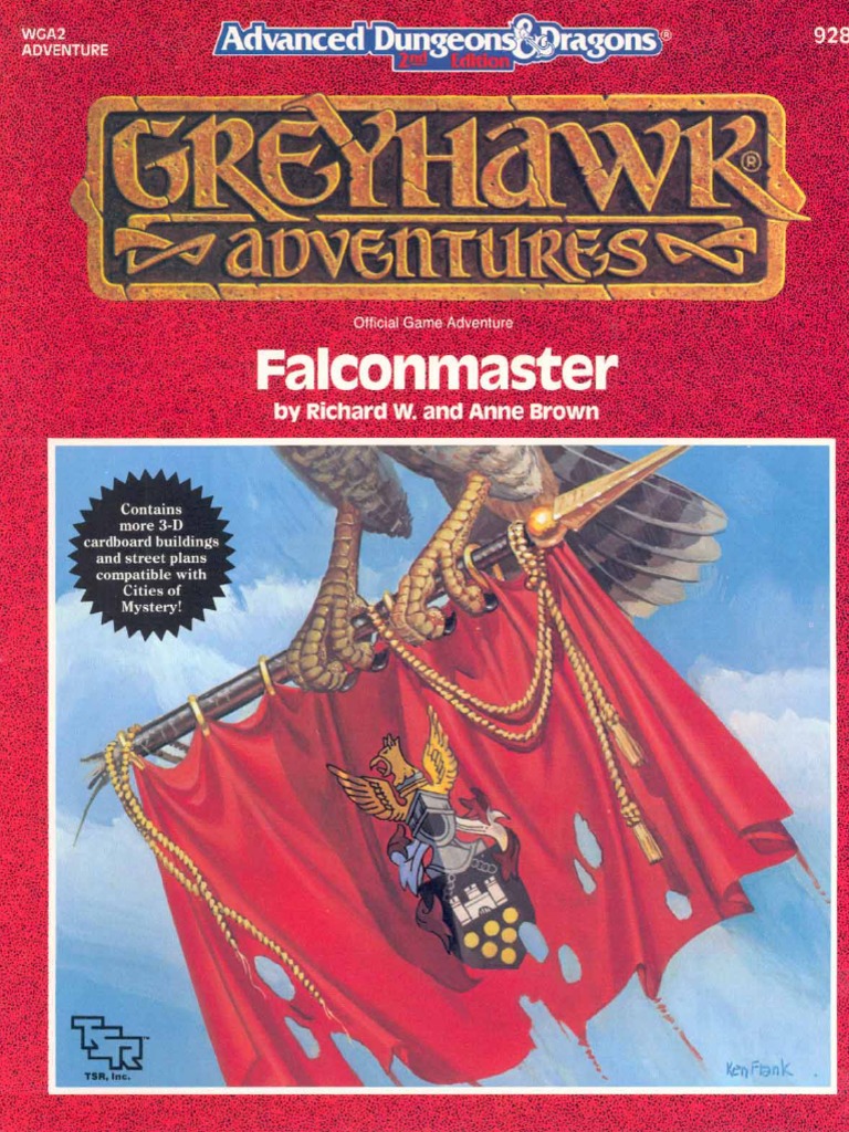 Pub Falconmaster Adampd 2nd Ed Fantasy Roleplaying Greyhawk Module Wga2 ...