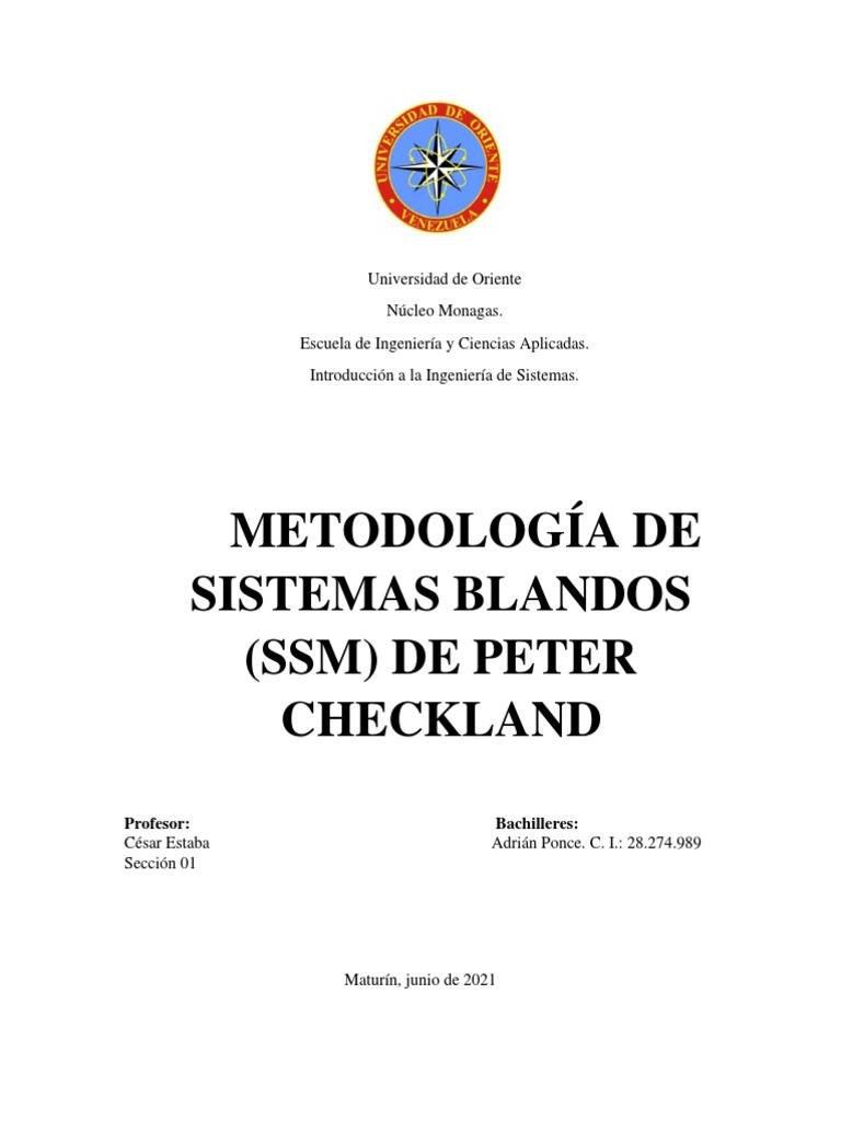 Metodología de Sistemas Blandos (SSM) de Peter Checkland | PDF ...