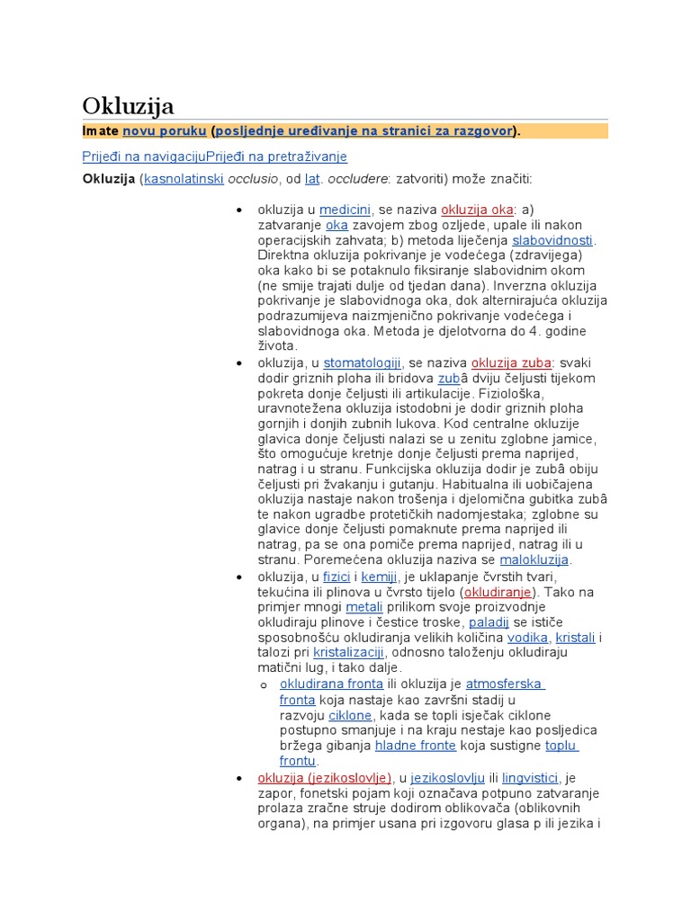 Okluzija | PDF
