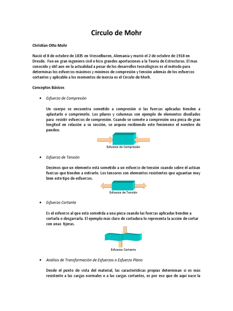 Circulo de Morh | PDF | Mecánica | Mecanica clasica