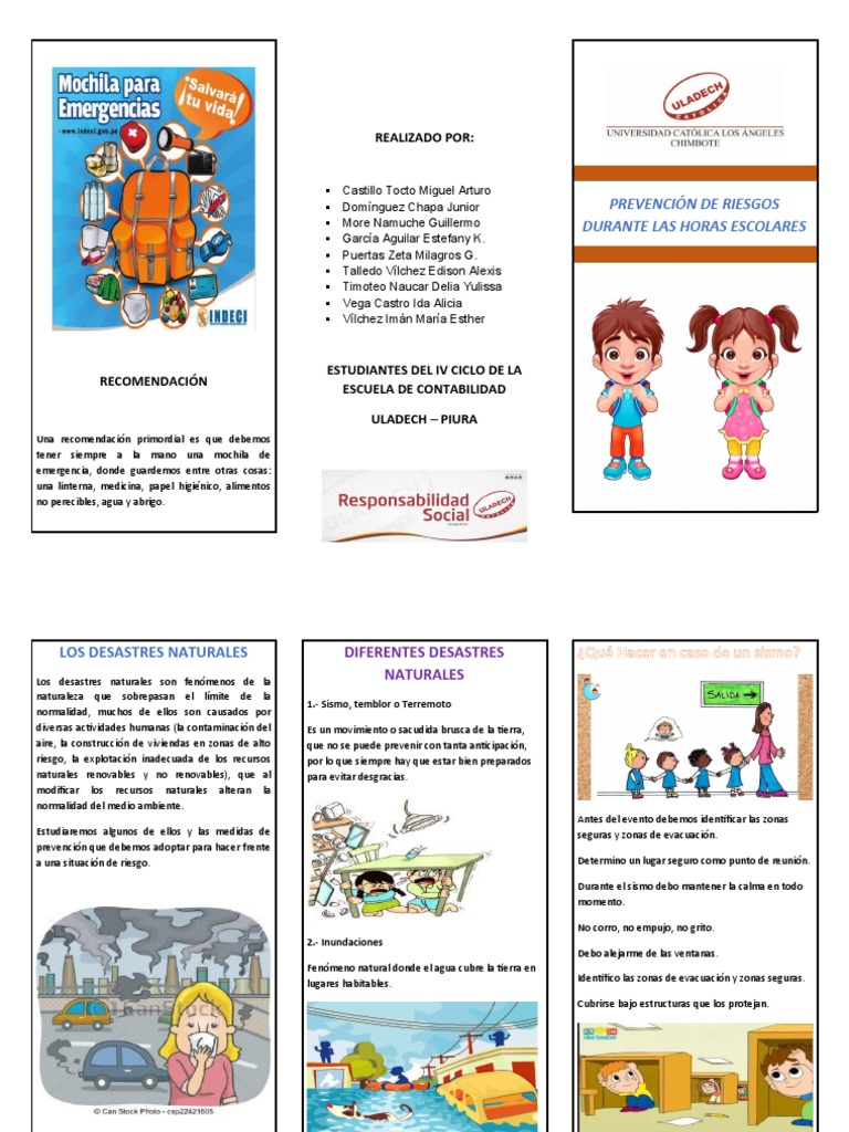 Triptico Desastres | PDF | Desastres naturales | Temblores Triptico Desastres | PDF | Desastres naturales | Temblores