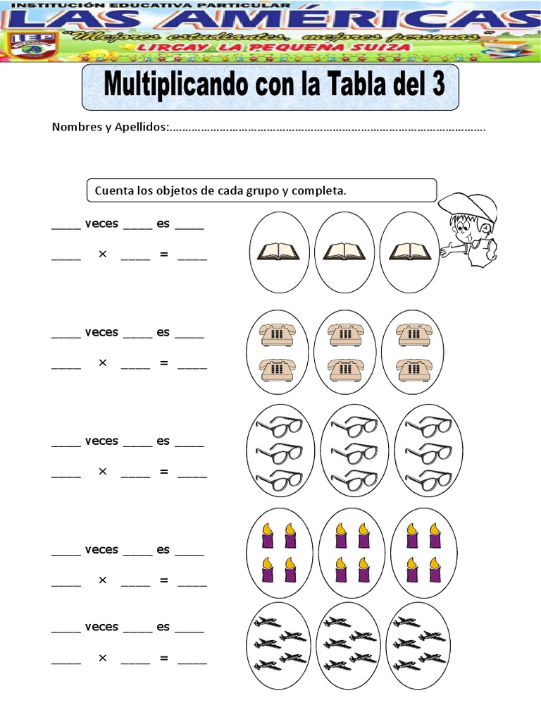 Matematica, Multiplicacion 3 | PDF