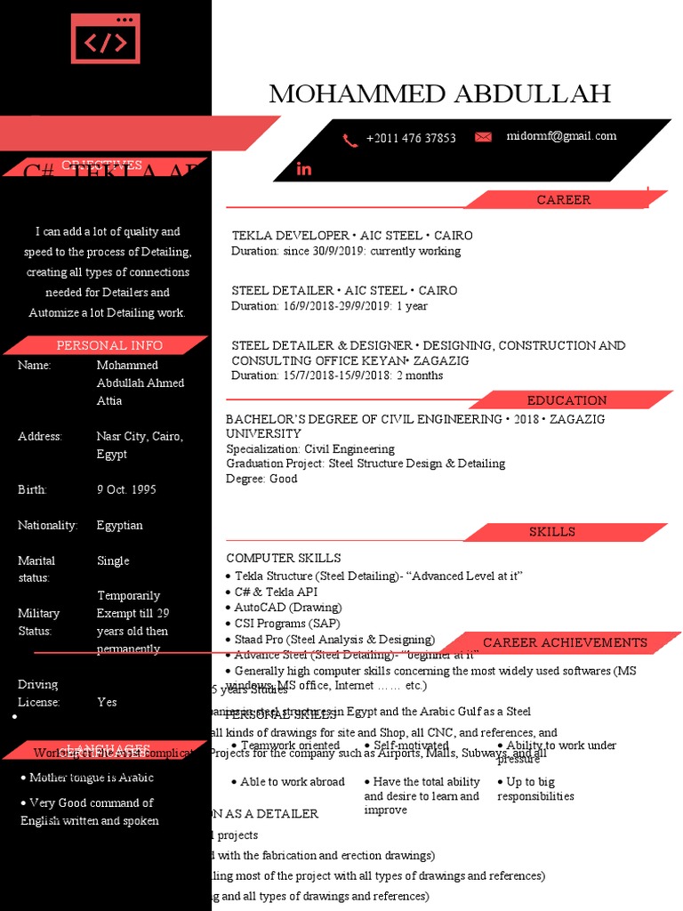 CV Mohammed Abdullah | PDF | Computing | Computing And Information ...