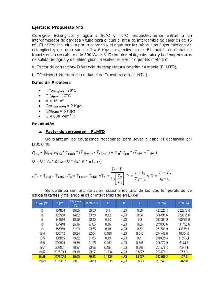 Ejercicio 5 - TP Int de Calor | PDF | Calor | Física
