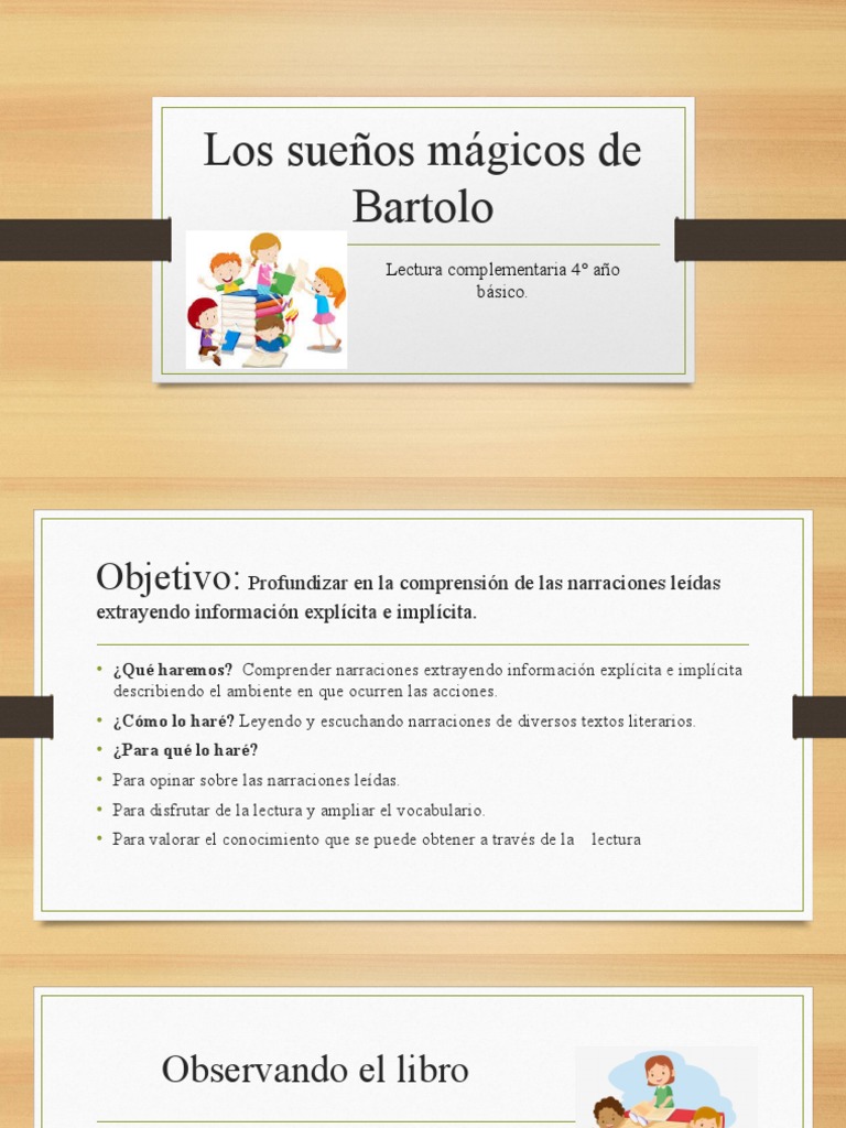 Los Sueños Mágicos De Bartolo Actividades Pdf