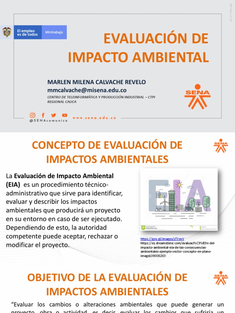 Presentación EIA | PDF | Evaluación de impacto ambiental | Entorno natural
