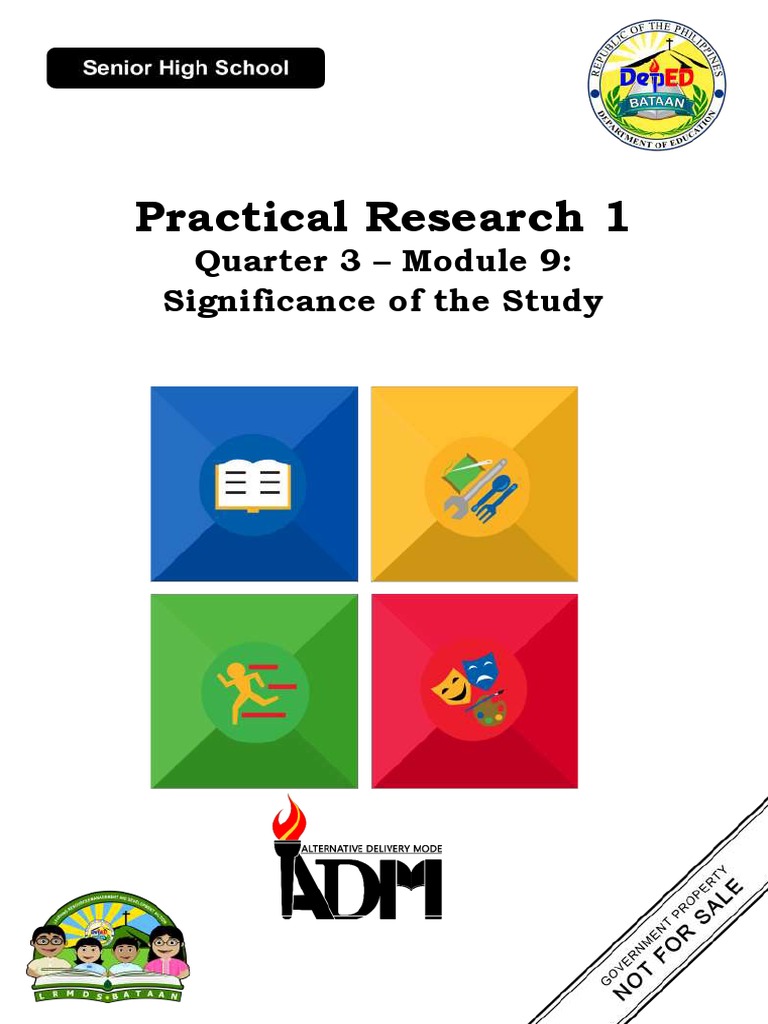 Practical Research 1: Quarter 3 - Module 9: Significance of The Study ...