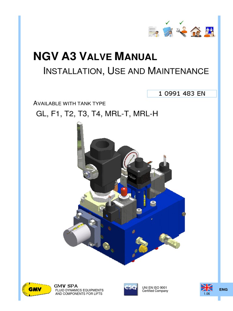 NGV A3 V M: Alve Anual | PDF | Valve | Elevator