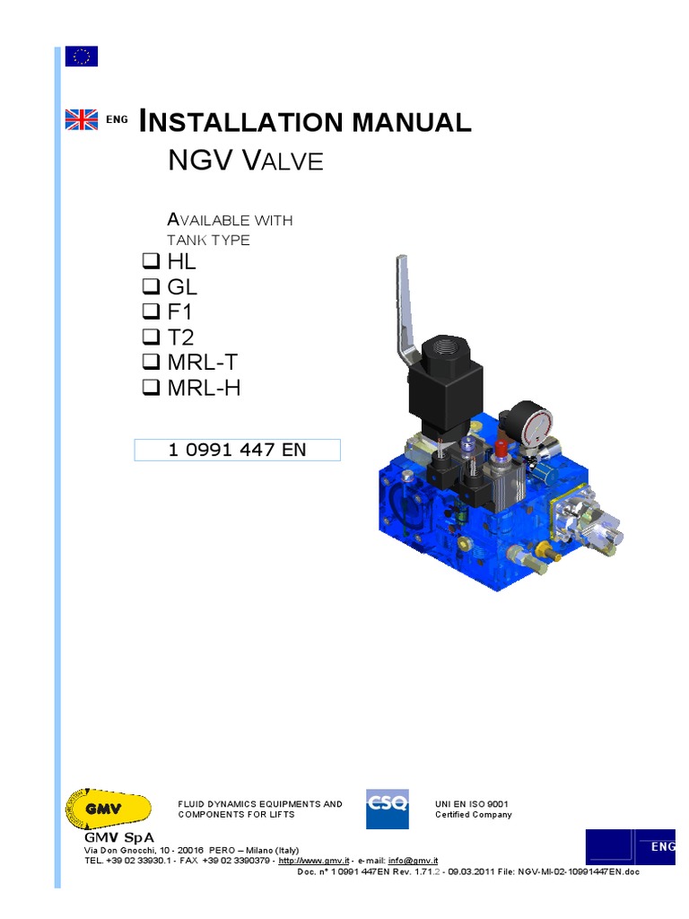 NGV V: Nstallation Manual | PDF | Safety | Elevator