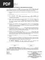 Sample Affidavit of Two Disinterested Persons | PDF | Affidavit | Legal ...