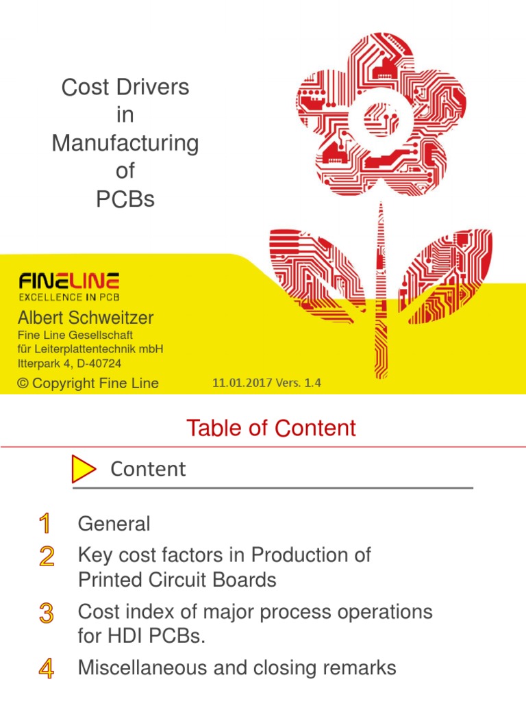 Cost Drivers in Manufacturing of PCBS: Albert Schweitzer | PDF ...