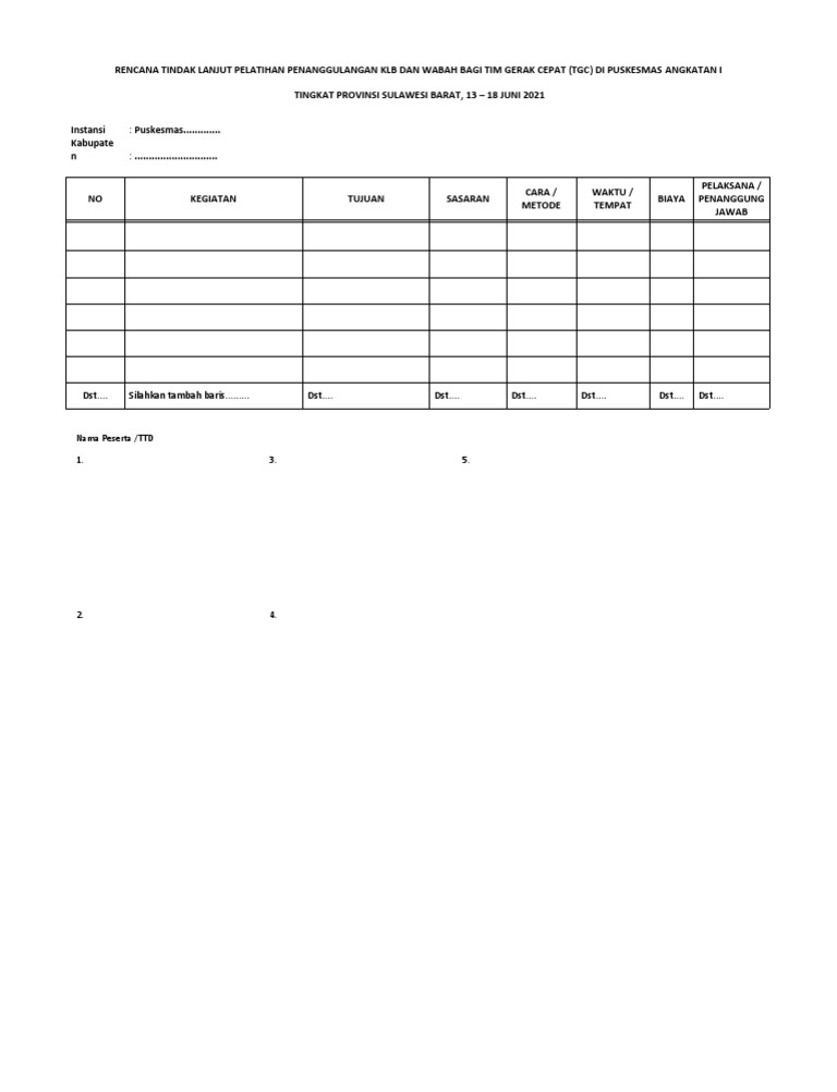 Format RTL TGC 2021 | PDF