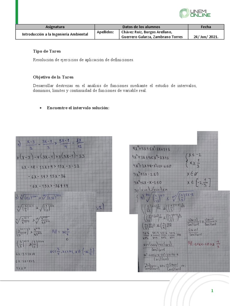 Deber Ejercicios Calculo | PDF | Función (Matemáticas) | Función continua
