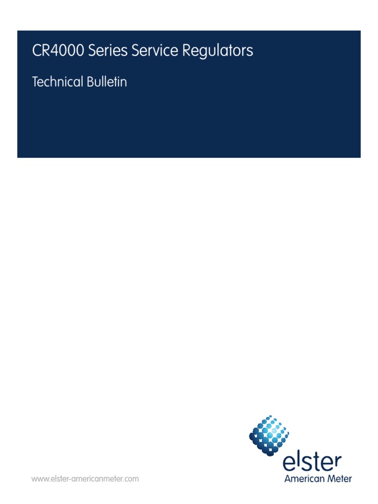 CR4000 Series Service Regulators: Technical Bulletin | PDF | Corrosion ...