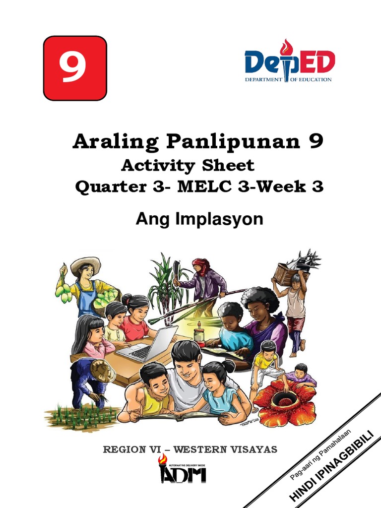 Araling Panlipunan 9: Activity Sheet Quarter 3-MELC 3-Week 3 Ang Implasyon | PDF