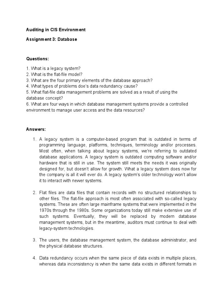 Assignment 3 Database | PDF | Databases | Backup