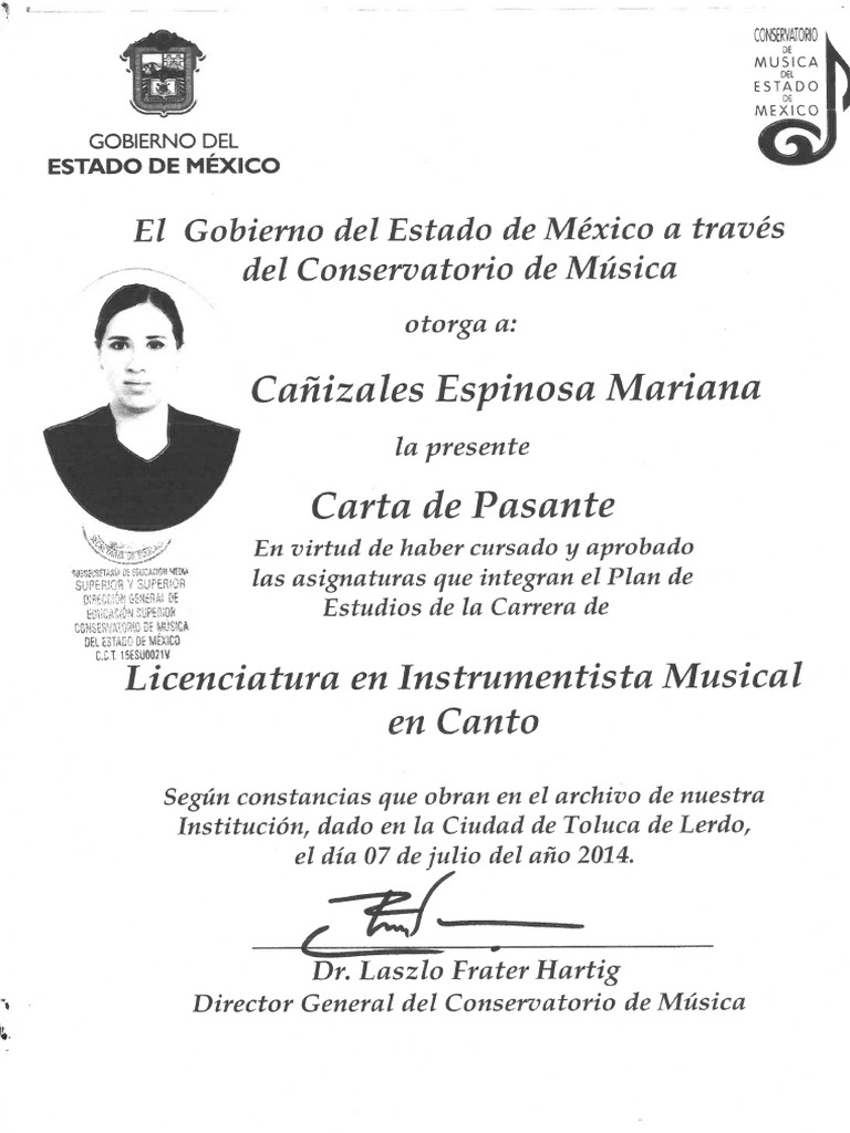 Carta de Pasante | PDF