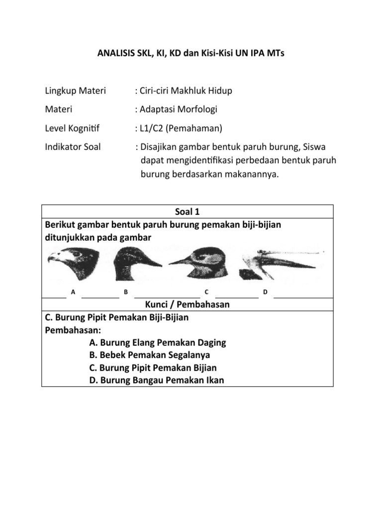 Analisis Materi IPA untuk Siswa MTs | PDF | Sains & Matematika