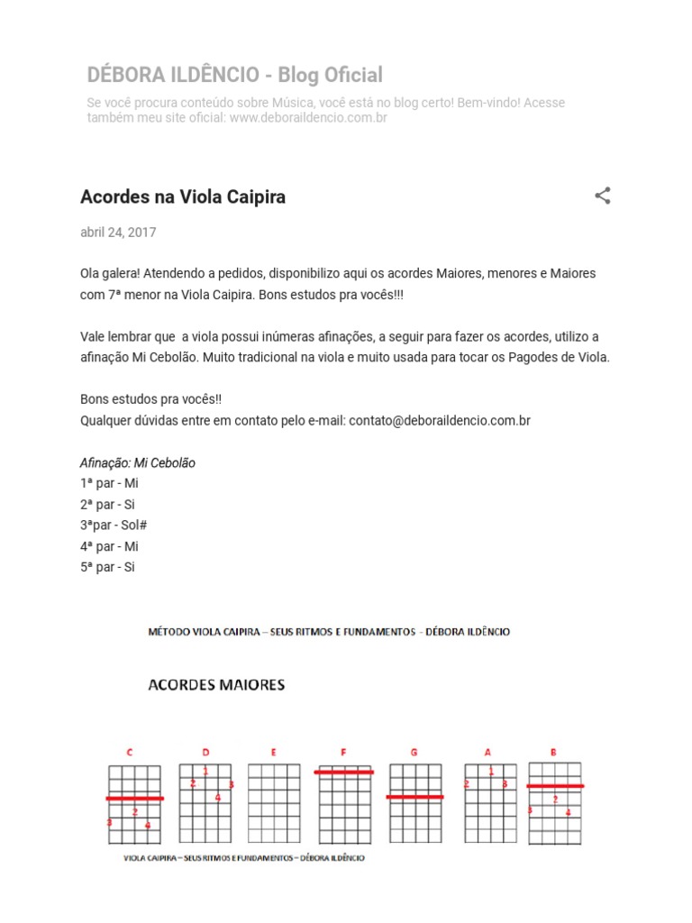 Acordes Na Viola Caipira | PDF