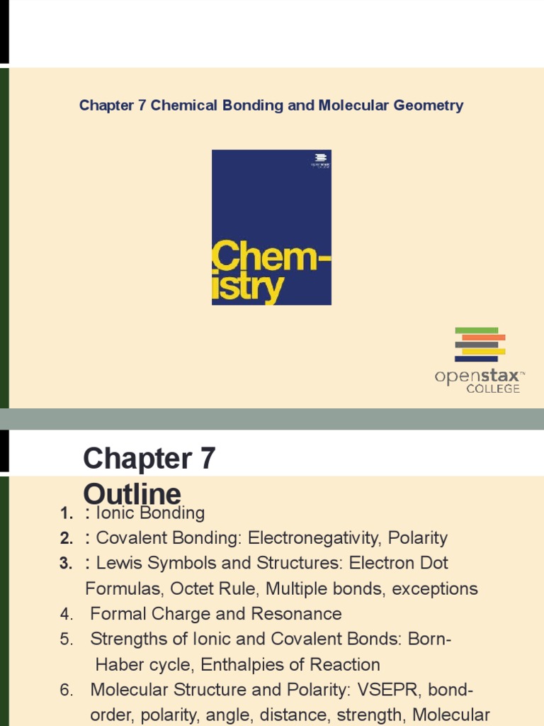 OpenStax Chapter 7 | PDF | Chemical Polarity | Ionic Bonding
