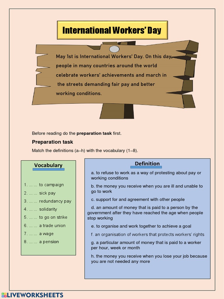 IG1 - Trade Unions Worksheets | PDF | Strike Action | Social Movements