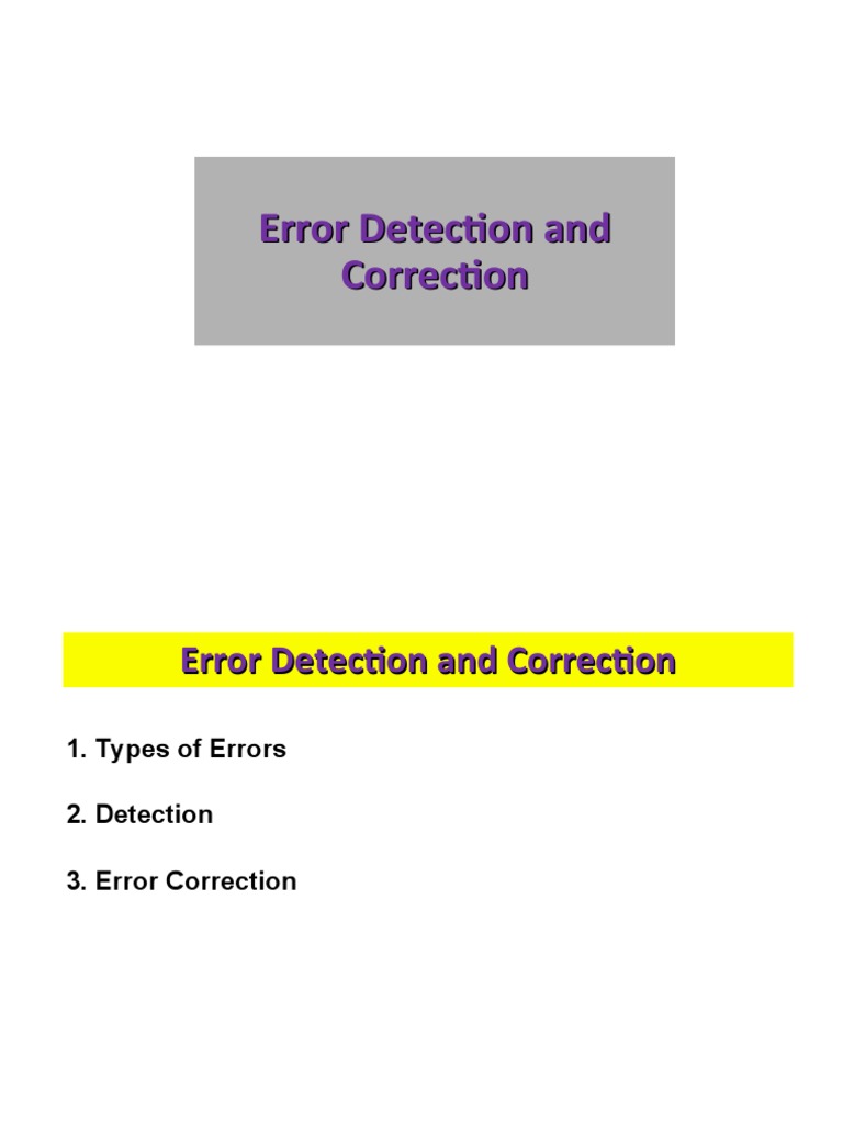 Error Detection and Correction.1 | PDF | Error Detection And Correction | Encodings