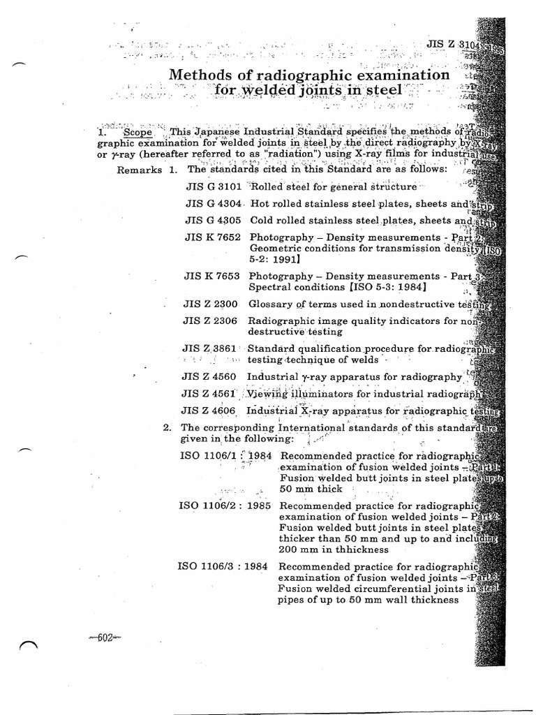 Jis Z 3104-1995 | PDF