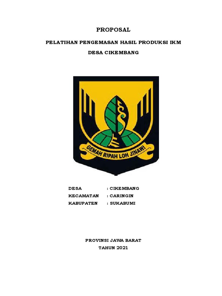 Proposal Pelatihan Pengemasan Produk Ikm | PDF