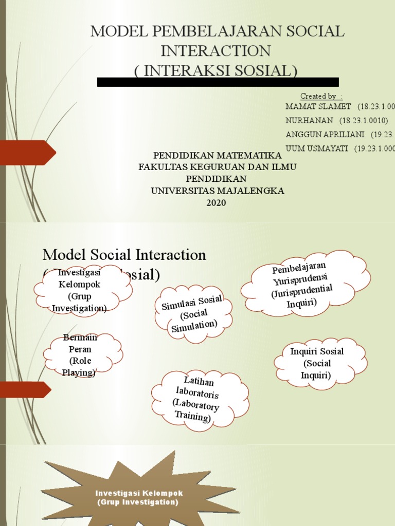 Model Pembelajaran Social Interaction | PDF