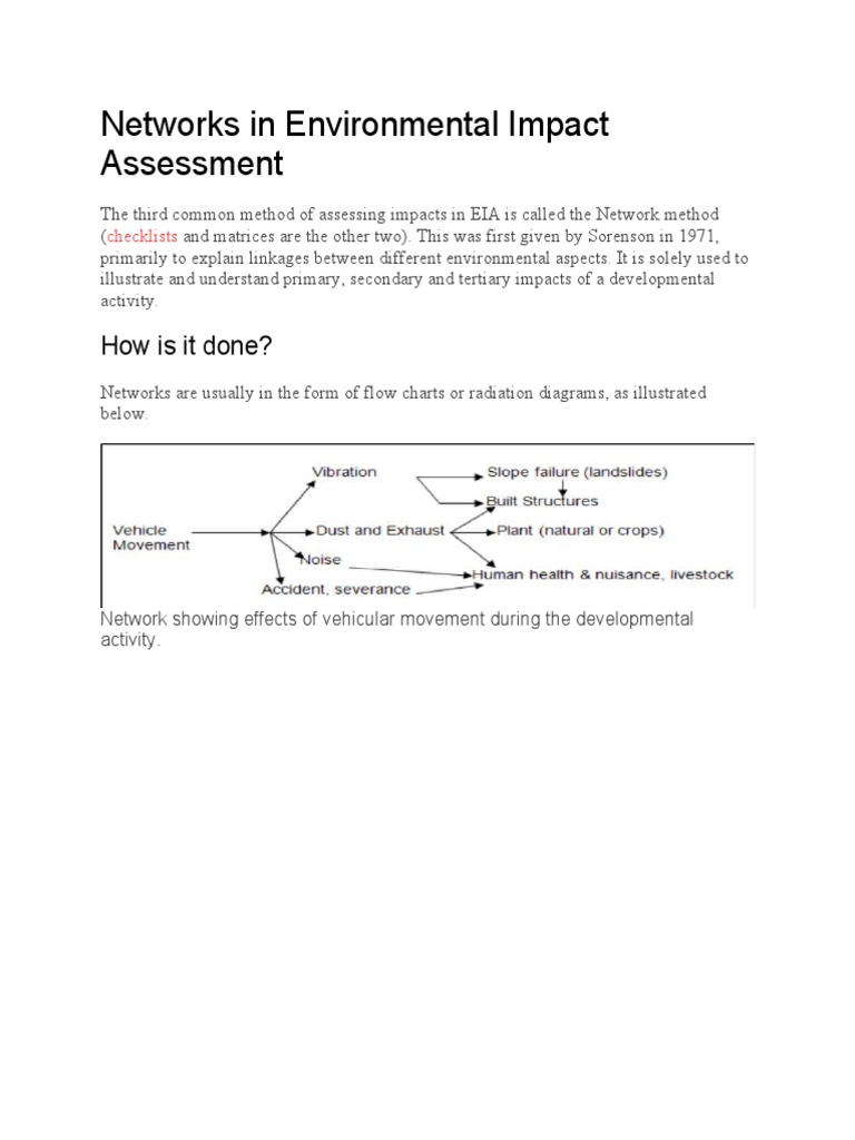 EIA Methods: Networks and Matrices Explained | PDF | Environmental ...