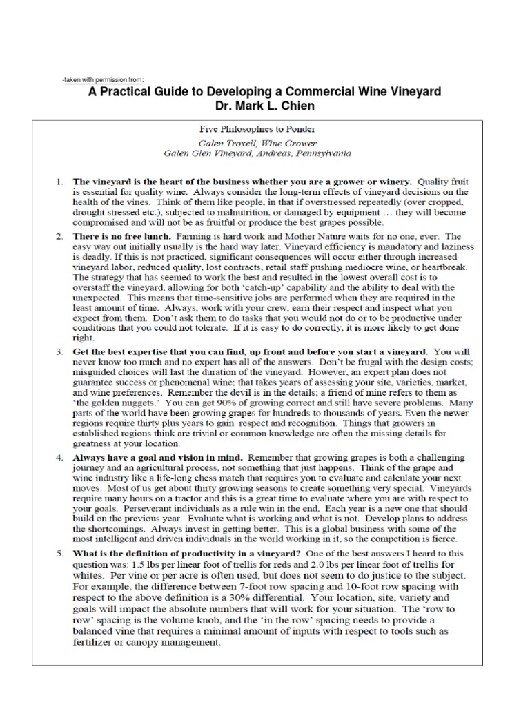 A Practical Guide To Developing A Commercial Wine Vineyard Dr. Mark L ...