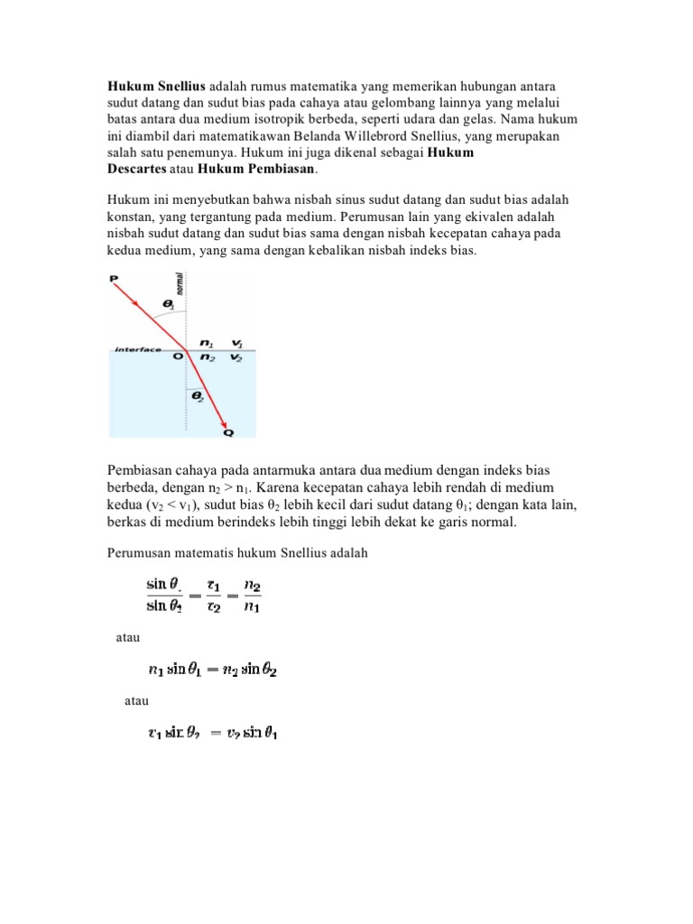 Hukum Snellius | PDF | Filsafat