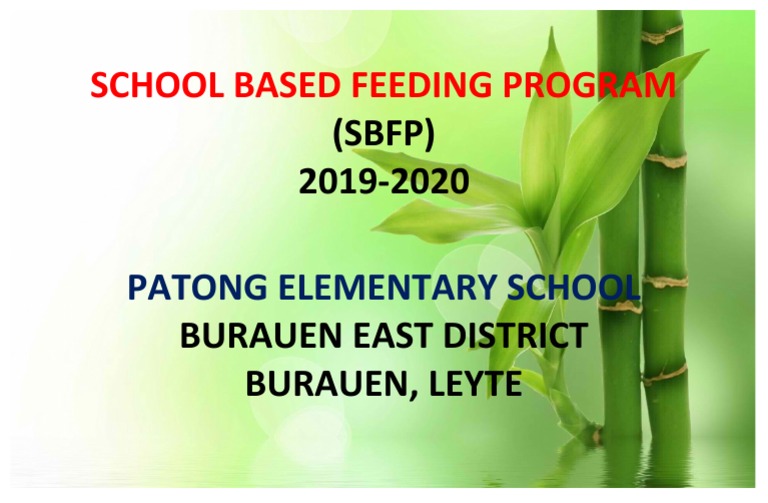 School Based Feeding Program Caption | PDF | Social Science