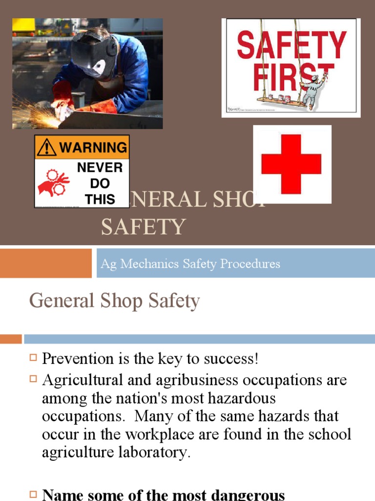 General Shop Safety: Ag Mechanics Safety Procedures | PDF | Personal ...