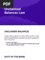 Unclaimed Balances Guide | PDF | Banks | Deposit Account