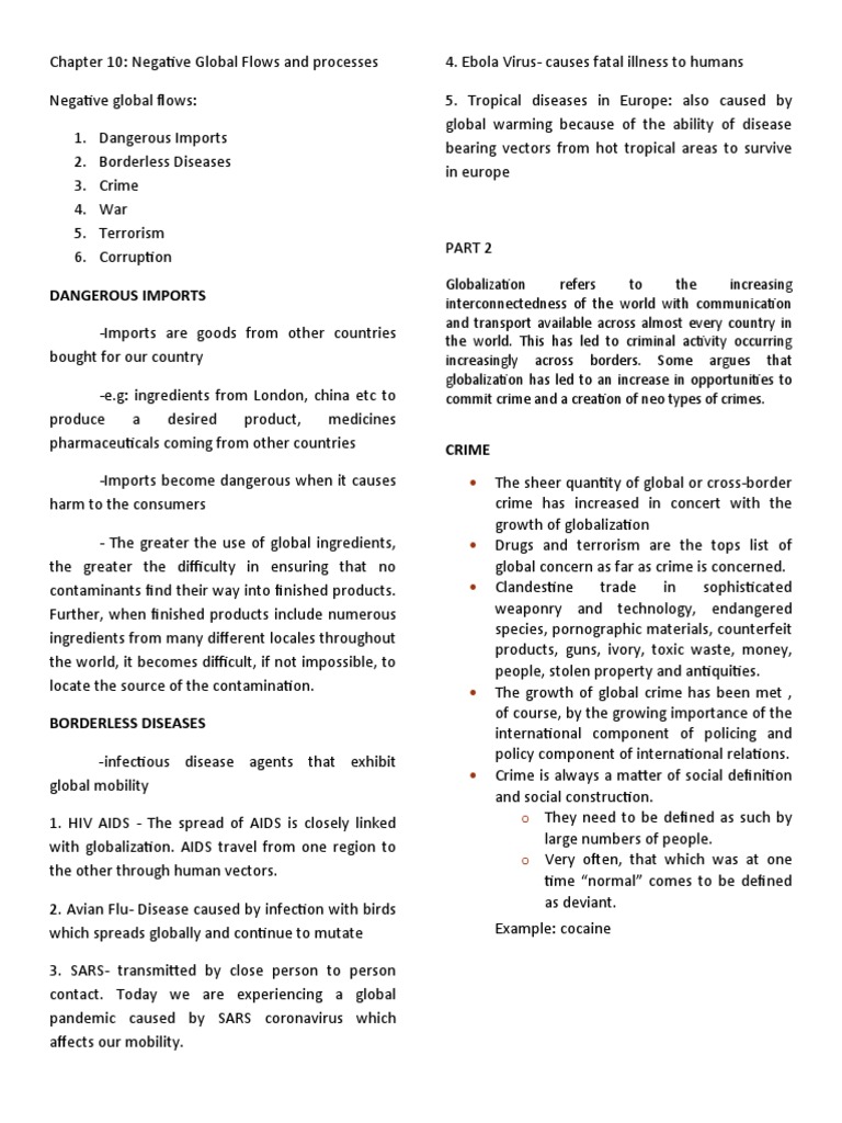 Negative Global Flows and Processes | PDF | Nato | Globalization