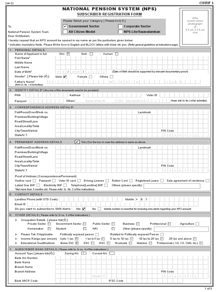 National Pension System (NPS) : Government Sector Corporate Sector All ...