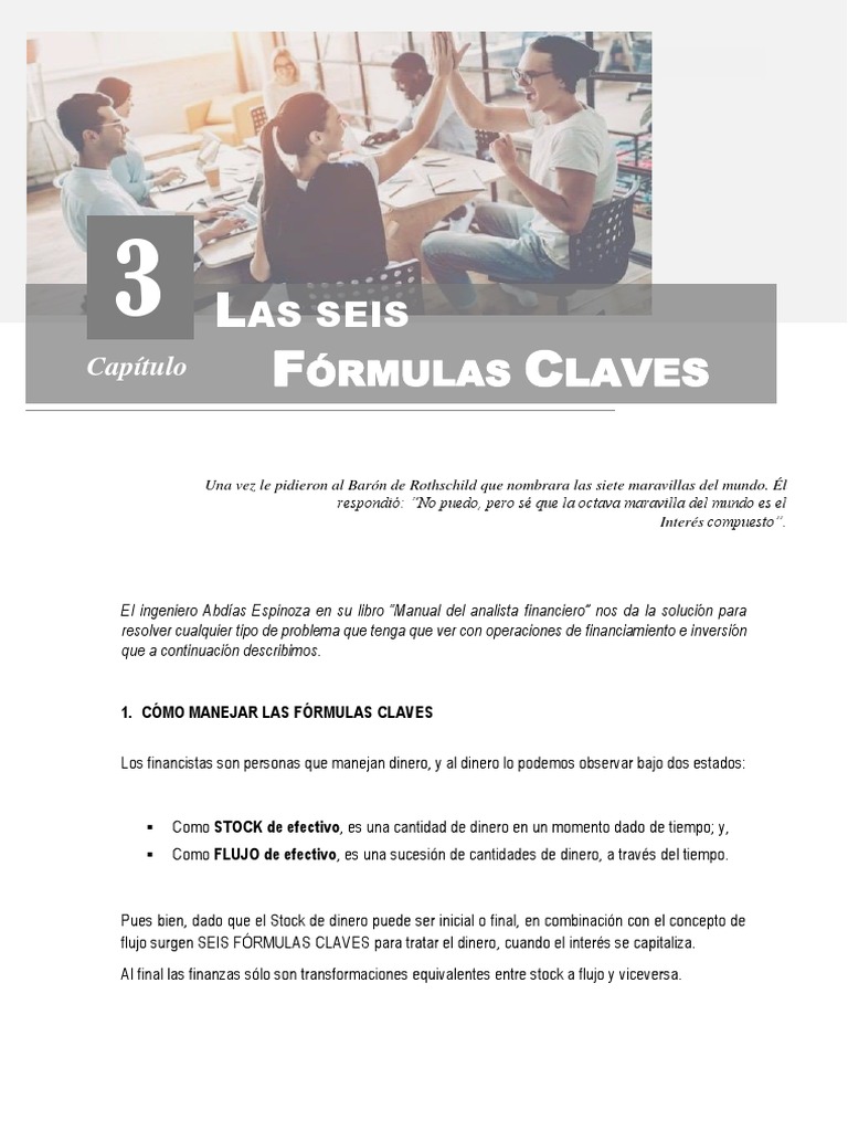 Las Seis Fórmulas Claves de Las Finanzas | PDF | Finanzas Matemáticas ...