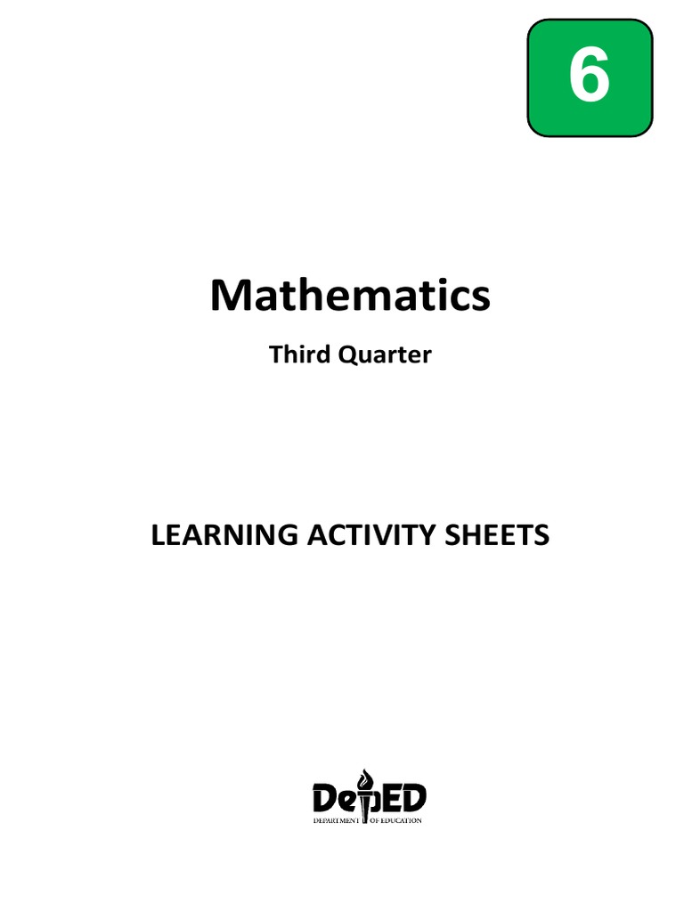 Mathematics 6 LAS Quarter 3 | PDF | Triangle | Rectangle