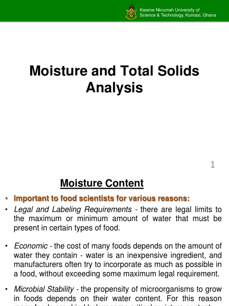 Moisture and Total Solids Analysis | Download Free PDF | Infrared | Electromagnetic Radiation