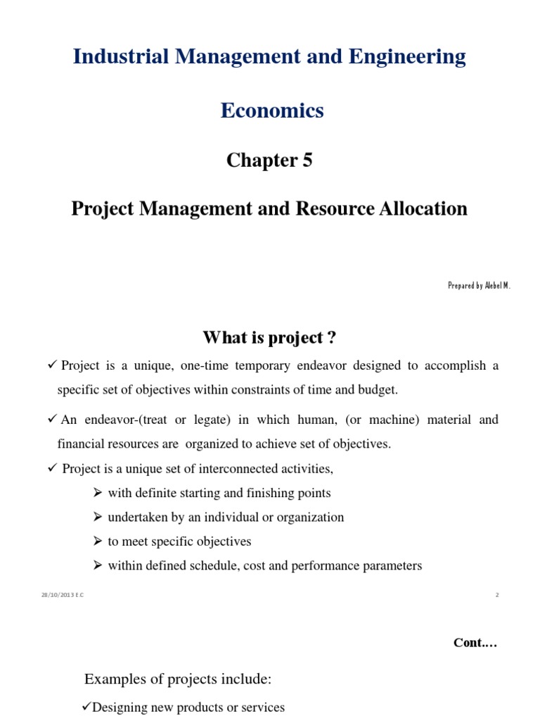 Project Management and Resource Allocation | PDF | Project Management ...