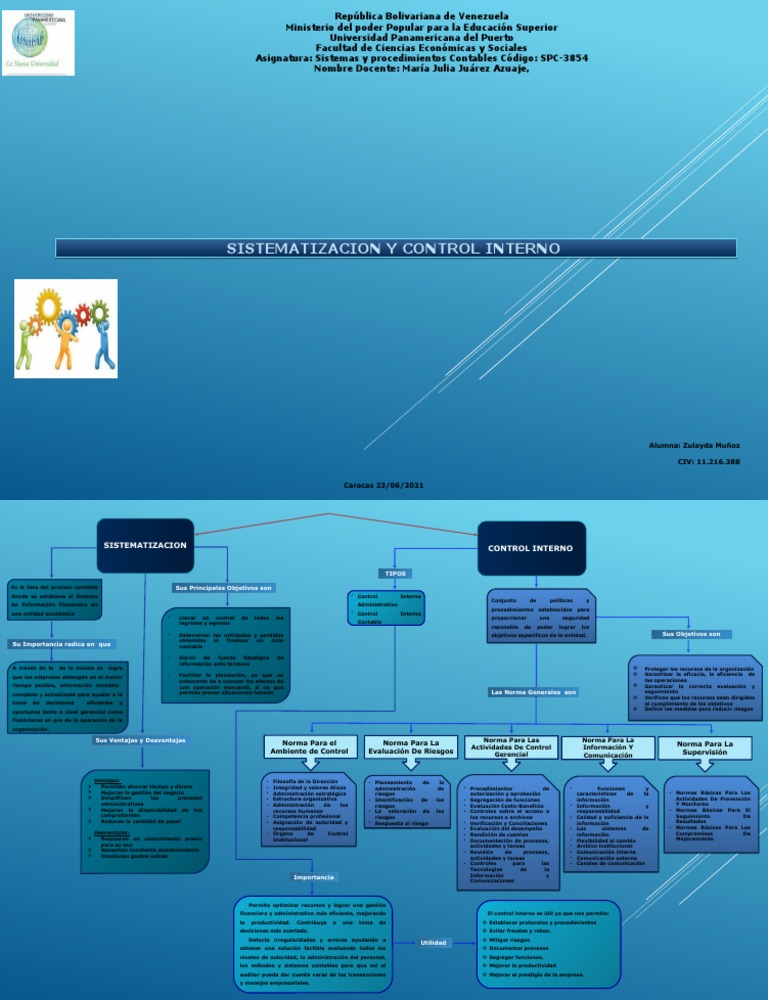 Mapa Conceptual Sistematizacion y Control Interno | PDF | Planificación | Contabilidad