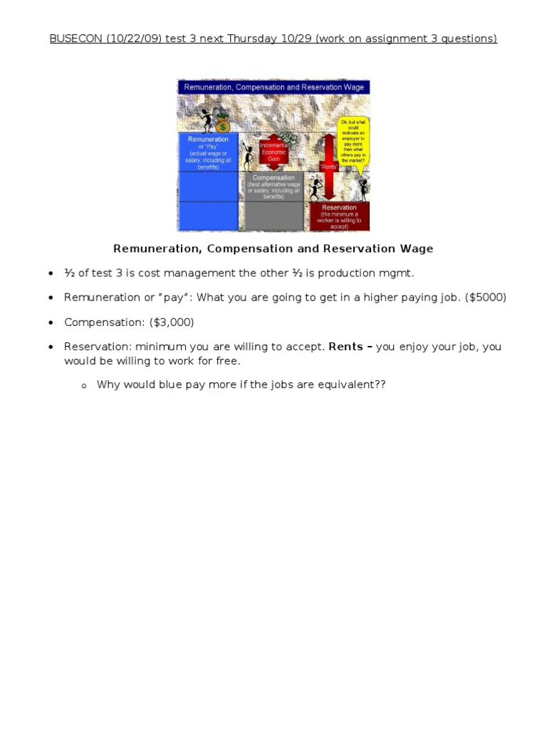 Remuneration, Compensation and Reservation Wage | PDF | Employment ...
