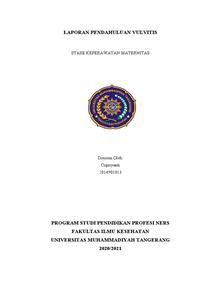 Laporan Pendahuluan Vulvitis dan Penanganannya | PDF