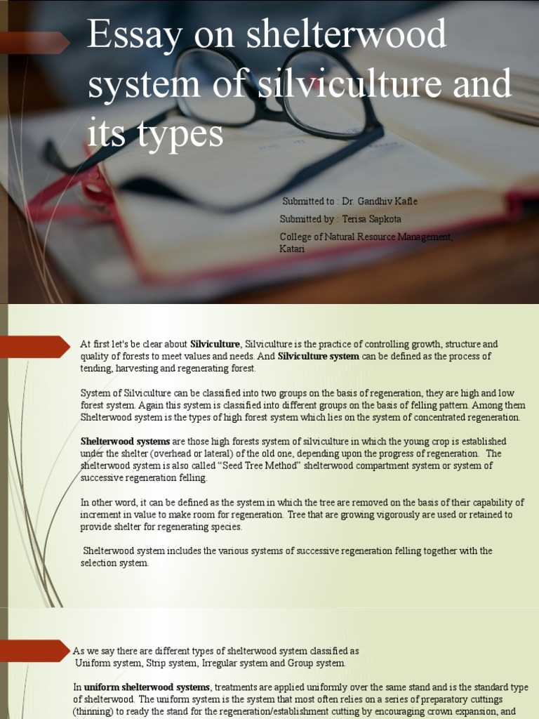 Essay On Shelterwood System of Silviculture and Its Types | PDF ...