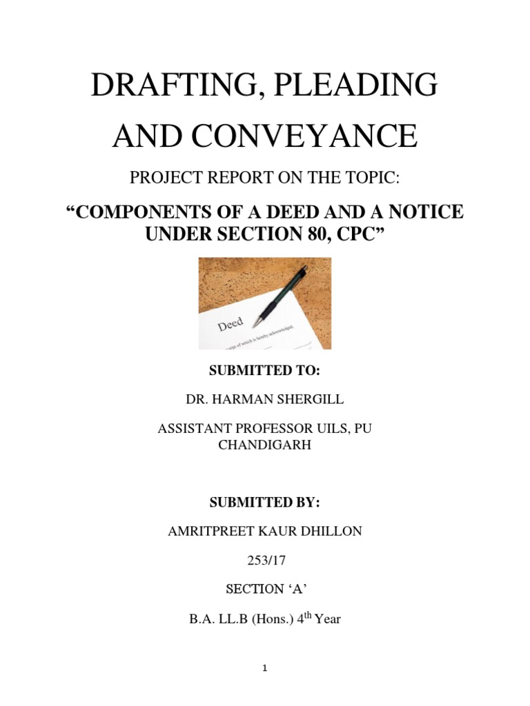 Project DPC Final | PDF | Deed | Lease