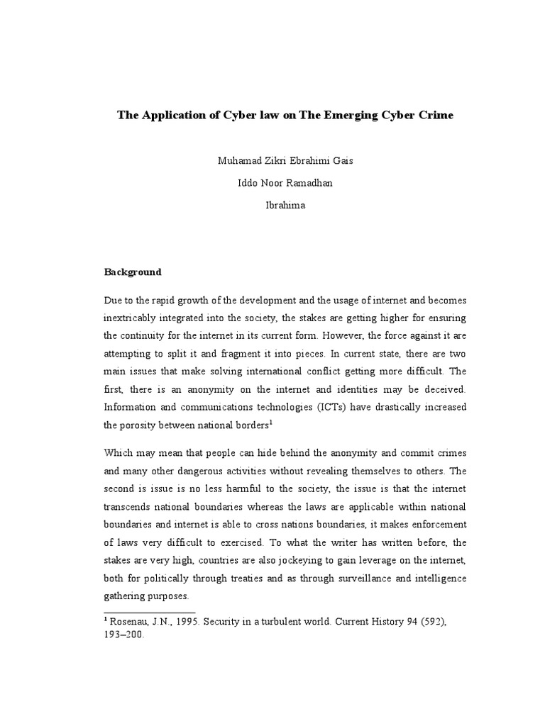 Cyber Law Final Assignment | PDF | Cybercrime | Computer Security Cyber Law Final Assignment | PDF | Cybercrime | Computer Security