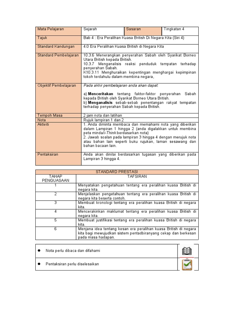 Modul PDPR Bab 4 Sej Ting 4 (Siri 4) | PDF